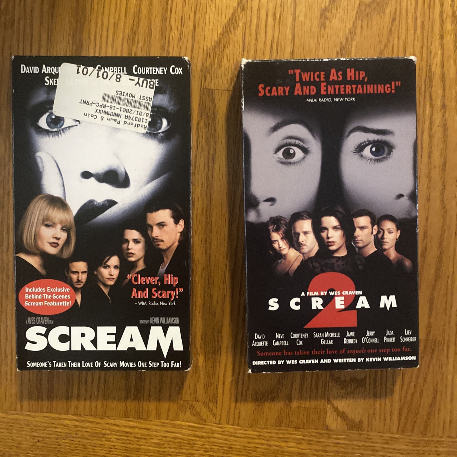 Lot of 2 Vintage Scream VHS Movies Scream 1 & Scream 2 - VHS Horror ...