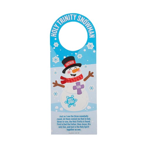 Fun Express Religious Holy Trinity Snowman Doorknob Hanger Sticker ...