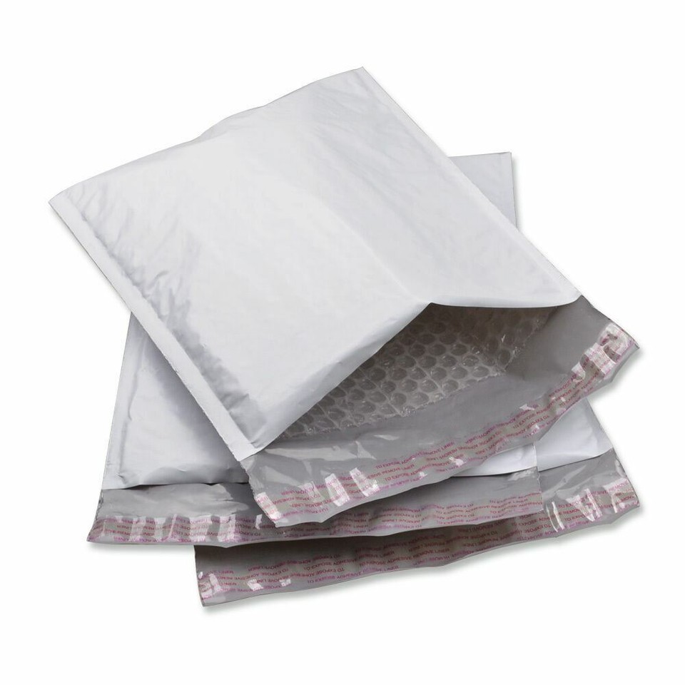 #000 4x8 POLY BUBBLE MAILERS SELF SEAL SHIPPING BAGS ENVELOPES PADDED ...