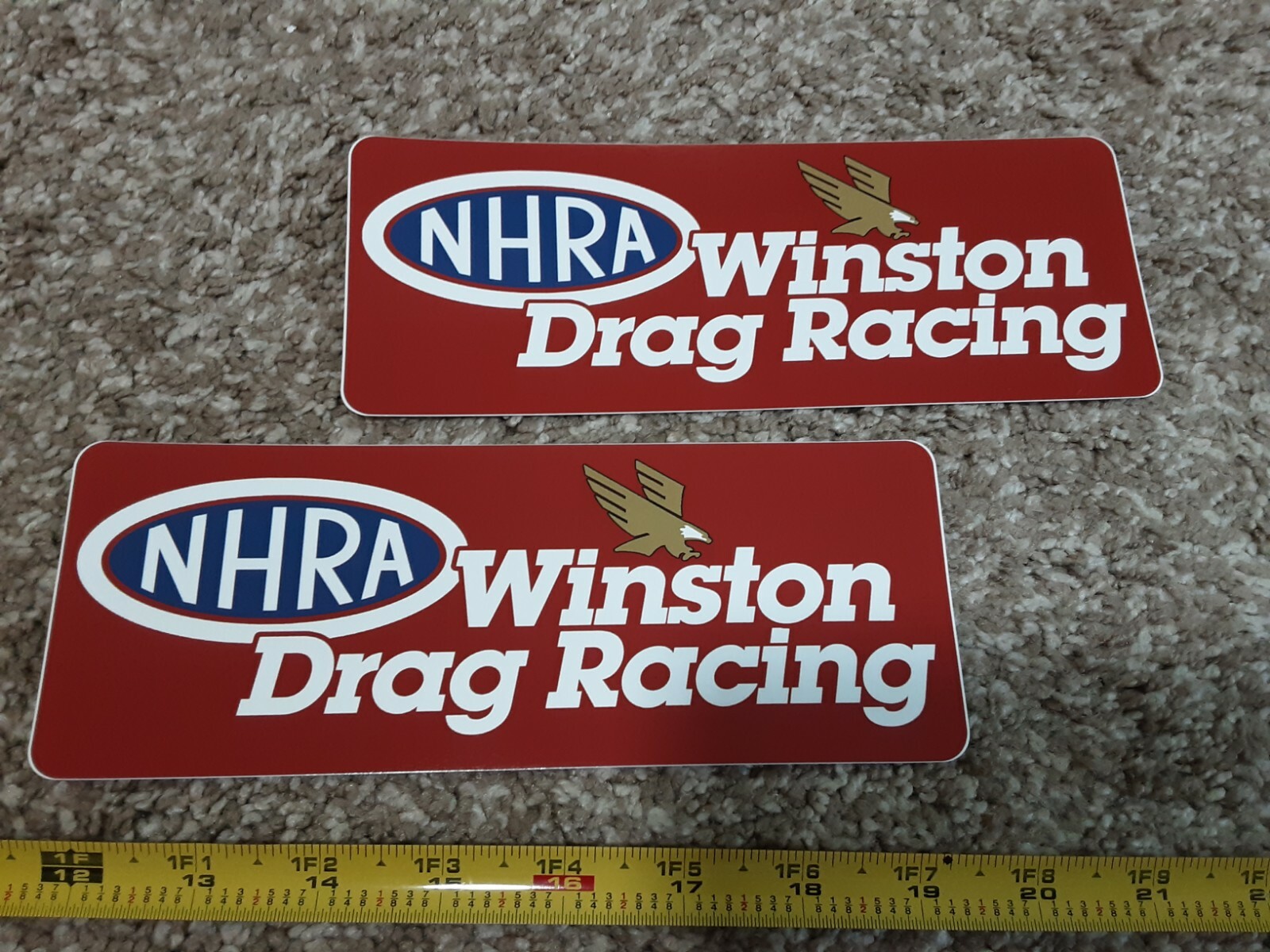Lot of 2 Retro 90's NHRA Winston Drag Racing Decals Stickers Nitro John ...