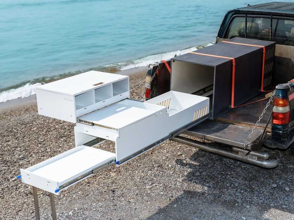 XK Overland Kitchen Box WD1511 All-in-One Camping for Pickup Truck | eBay