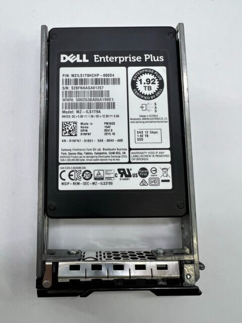 Samsung PM1633 1.92GB SAS 2.5 inch Internal SSD (MZILS1T9HCHP-000D4 ...