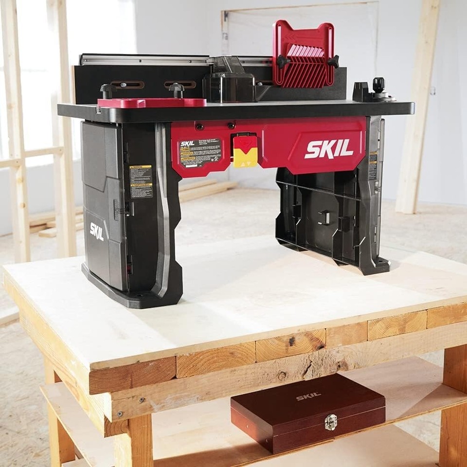 MDF Router Table with Adjustable Fence, Quick Clamp & Featherboards ...