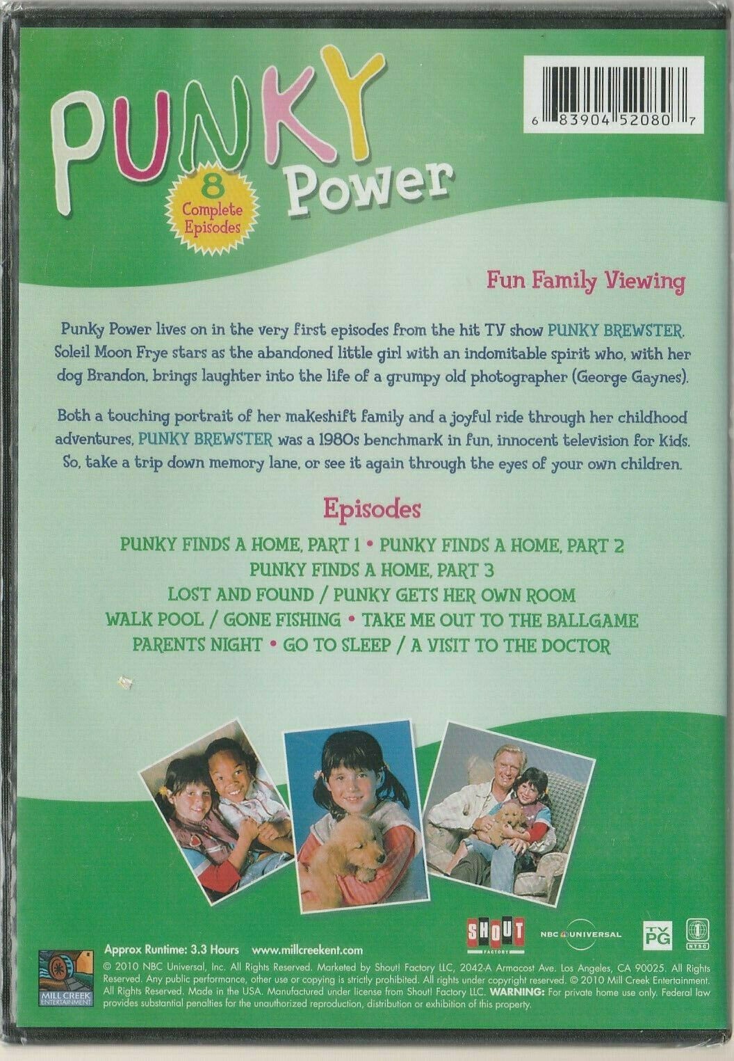 Punky Brewster: 8 Complete Episodes 1980’s TV (Kids DVD, 2010) Brand ...