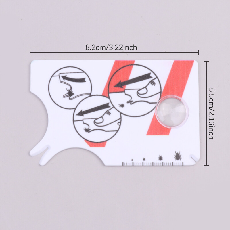 Tick Card For Dogs Portable Tick Card With Magnifier For Gently Remove ...