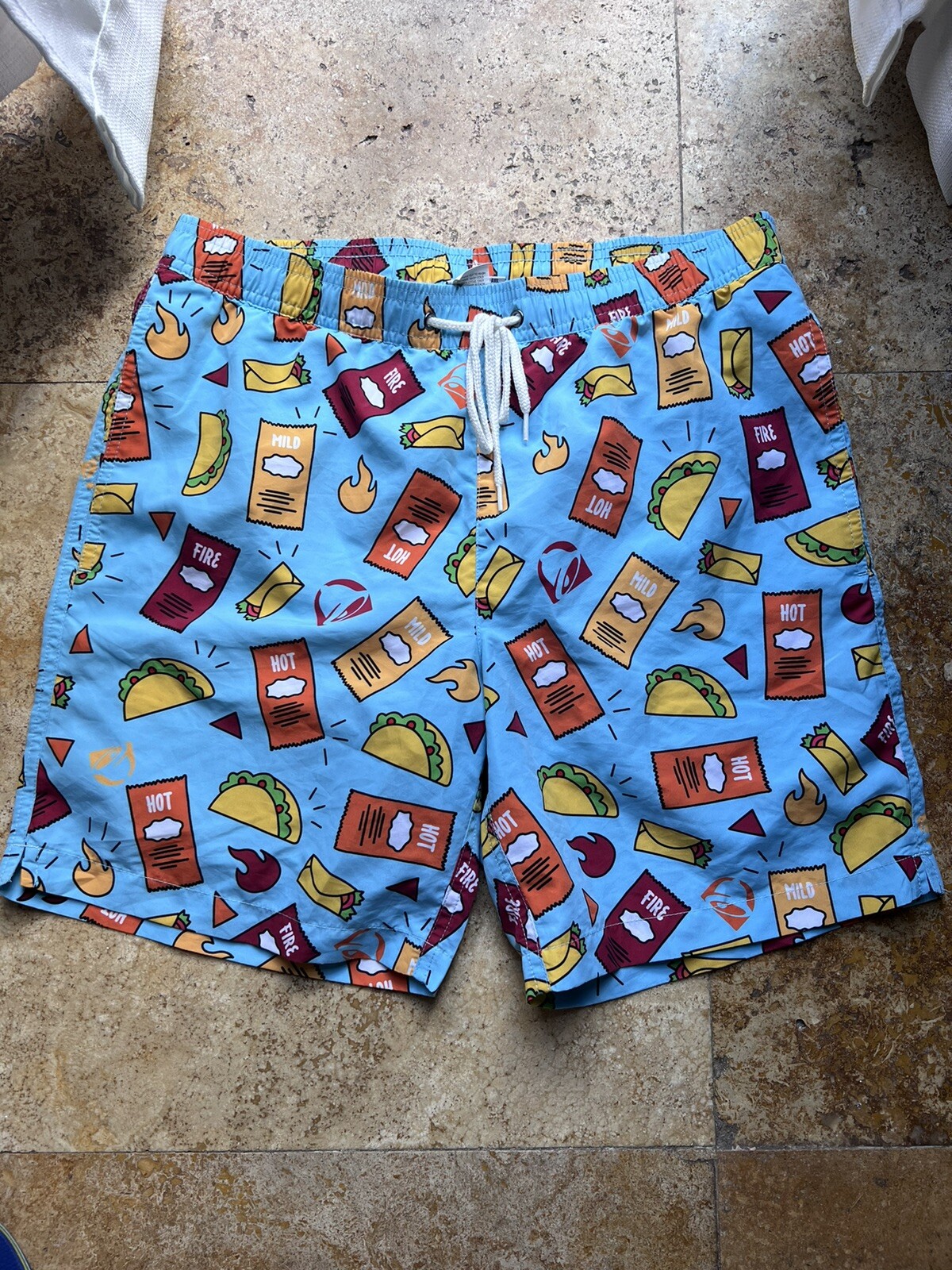 Pre Owned , Taco Bell Swim Trunks from Hot Sauce Coll… - Gem