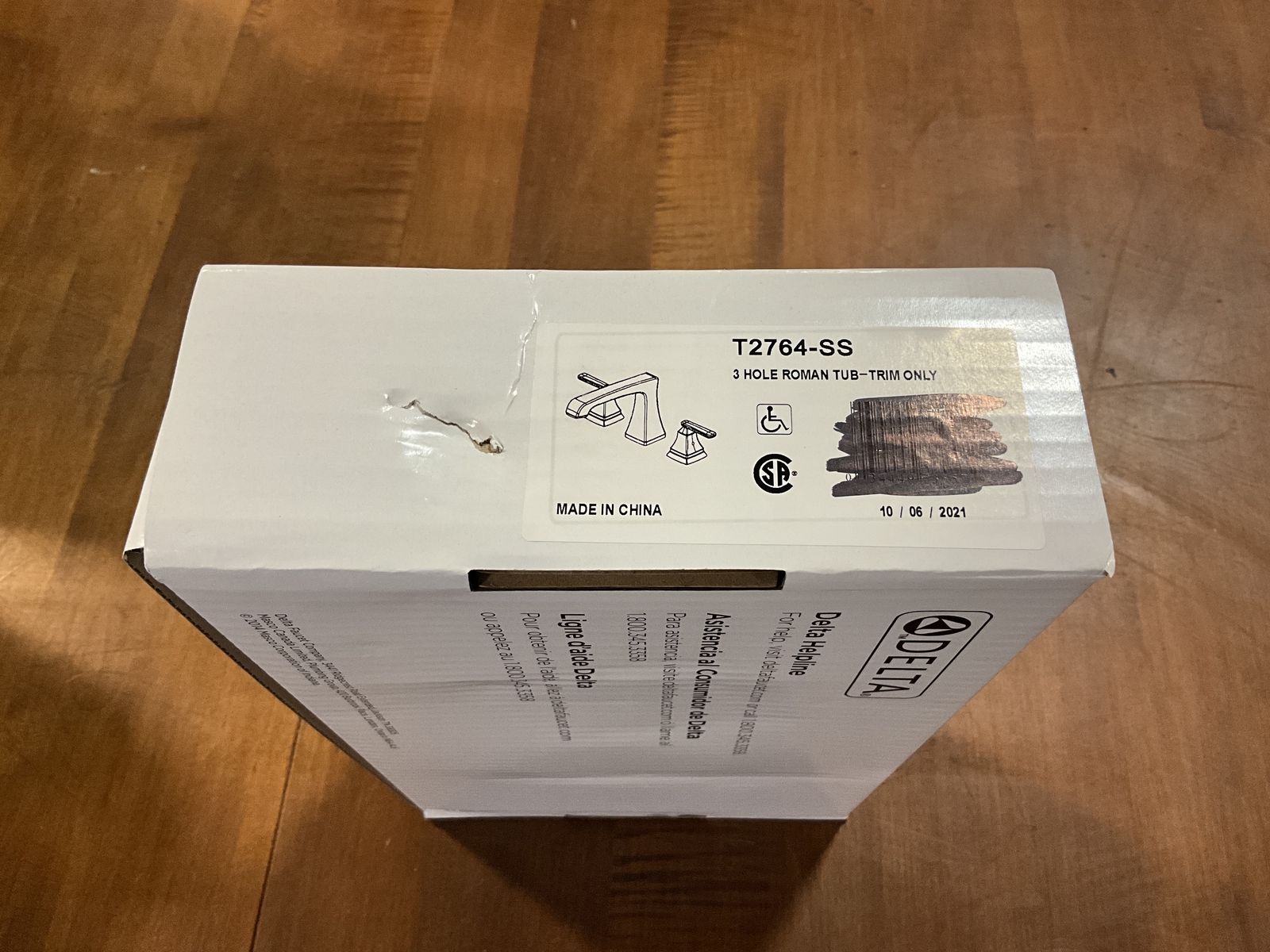 Delta 2handle Roman Tub Faucet Trim Stainless Steel T2764-ss for sale ...