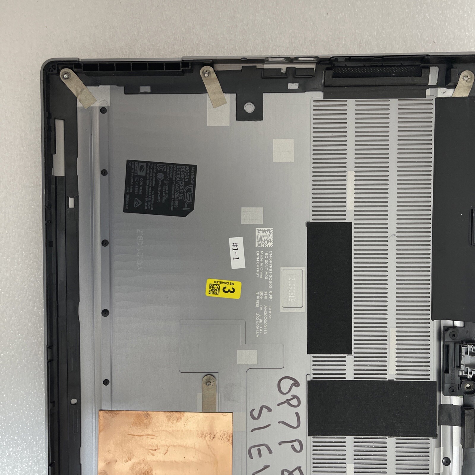 DELL Precision 7560 Laptop Bottom Base Case Cover 0P7P81 P7P81 S1 E1 | eBay