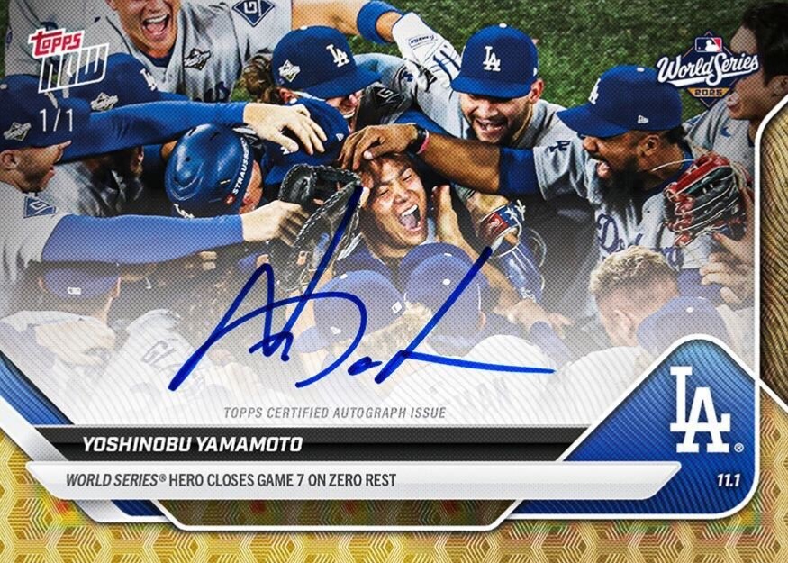 2025 Topps Now #925SP Yoshinobu Yamamoto FoilFractor 1/1 Autograph ...
