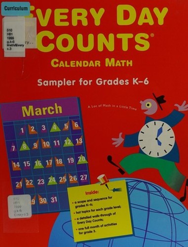Every Day Counts: Calendar Math: Sampler for Grades K-6 | eBay