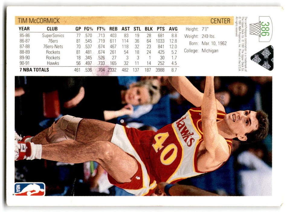 1991 Upper Deck #386 Tim McCormick | eBay