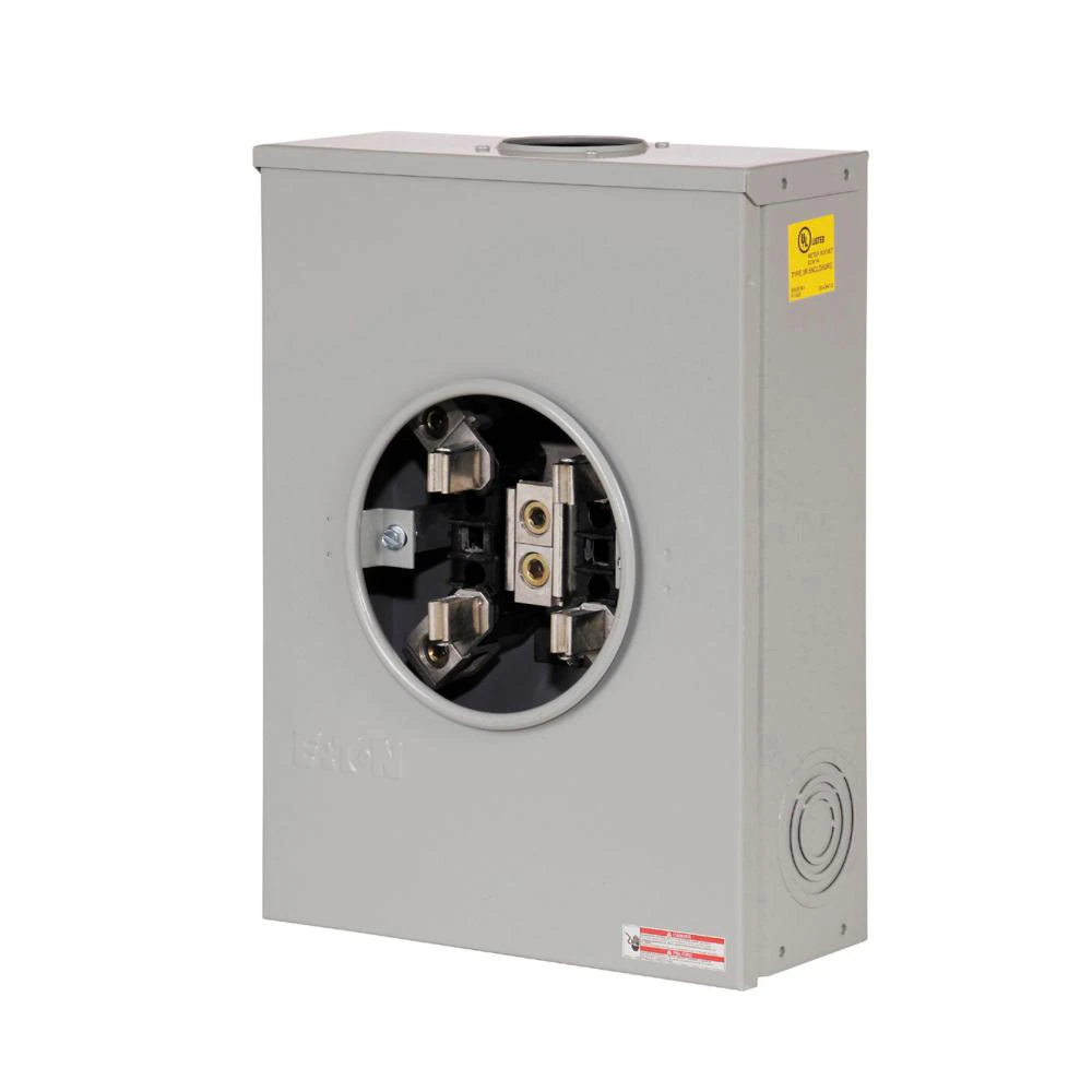 Eaton 200A 600V Single-Phase Four-Jaw Overhead Meter Socket - Gray ...