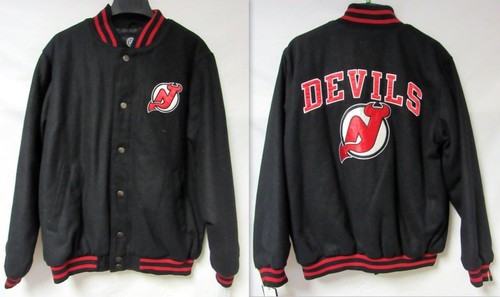New Jersey Devils Mens Size M - L - XL Black Wool Blend Jacket B1 655 ...