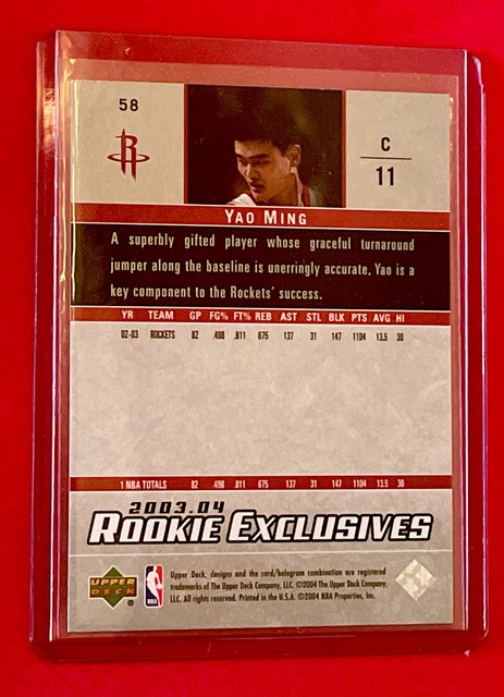 2003-04 Upper Deck Rookie Exclusives - #58 Yao Ming for sale online | eBay