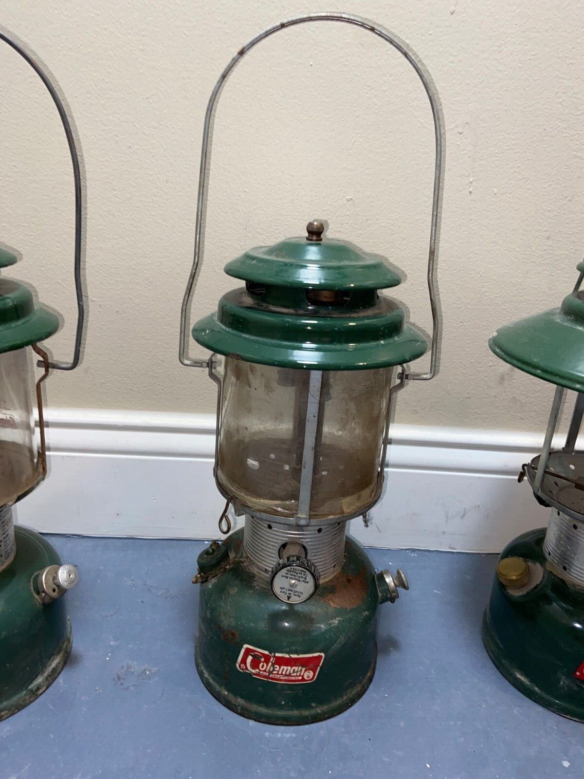 Vintage Coleman Lanterns, Models 220H, 220F, 228F Big Hat, 200A Cherry ...