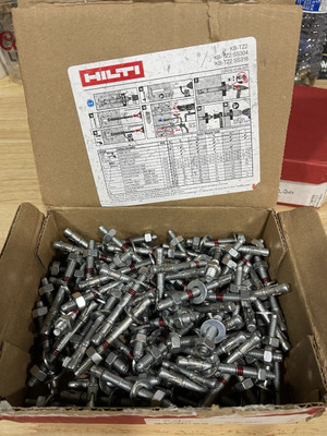 Hilti 1/4” x 2-1/2” Kwik Bolt TZ2-Carbon Steel Zinc Plated Concrete ...