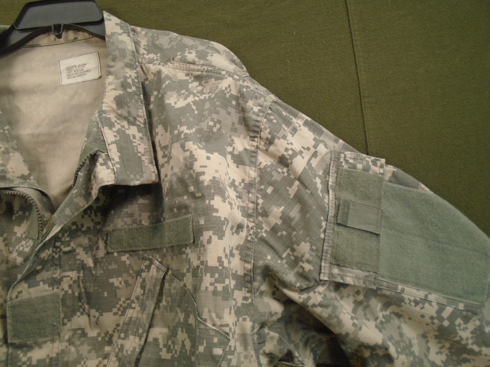 US Military Army Combat Uniform ACU Camo Coat Shirt XX-Large X-Long ...