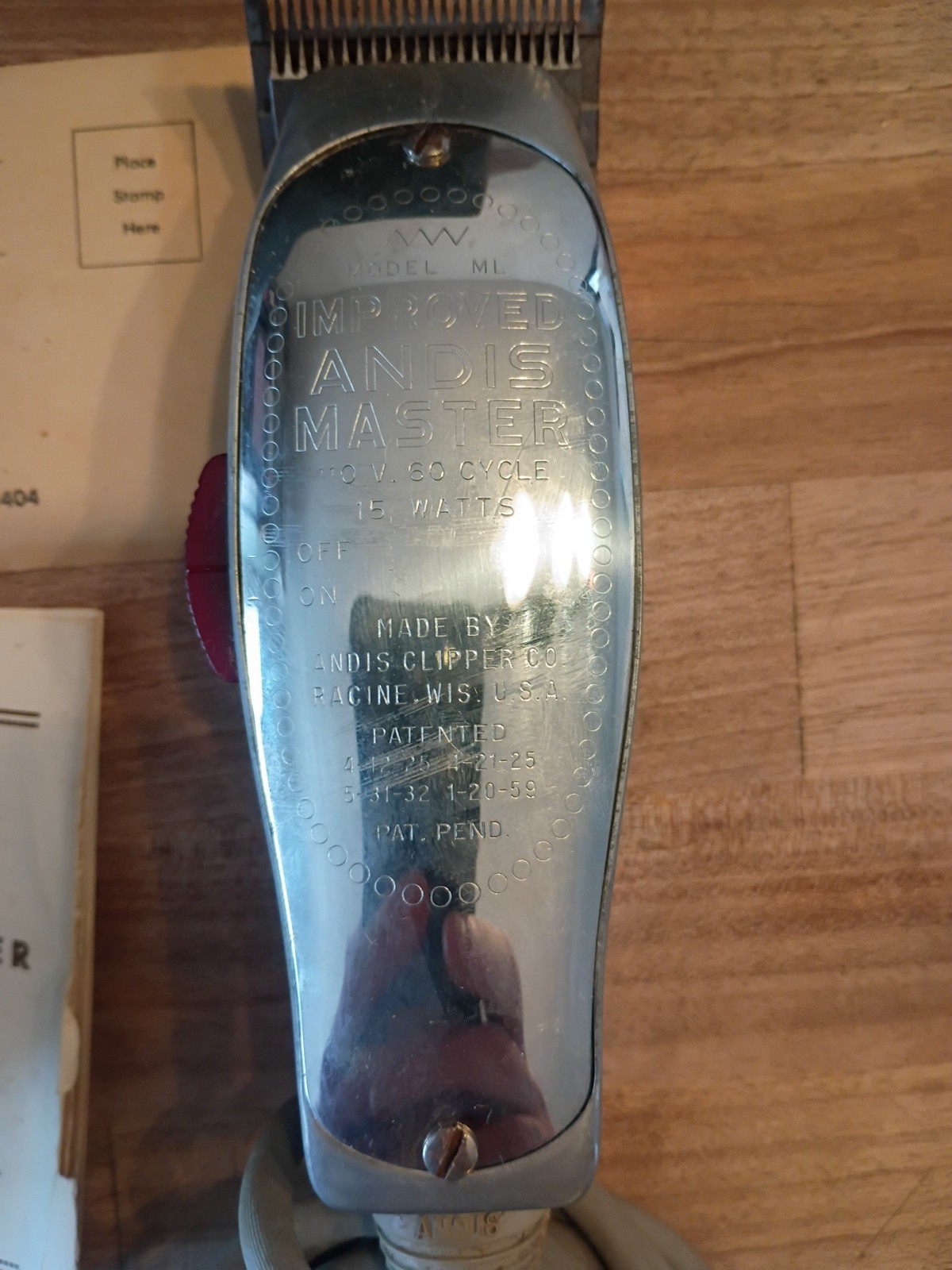 Vintage Andis Improved Master Model ML Electric Hair Clipper Works ...