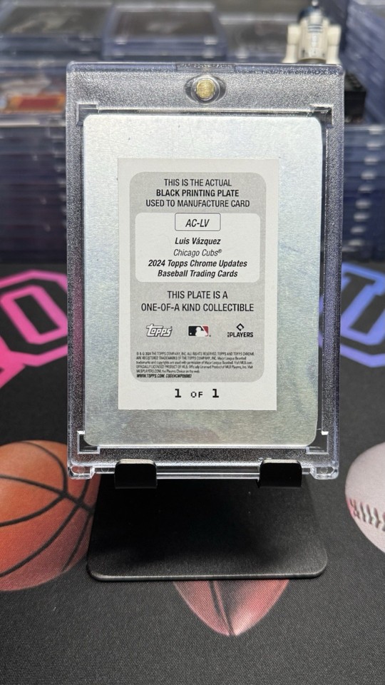 2024 Topps Chrome Update Printing Plate 1/1 Luis Vazquez Rookie Auto # ...