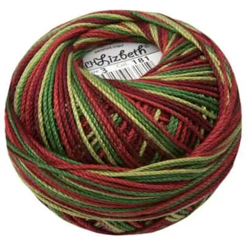 Lizbeth Egyptian Cotton Crochet Thread Size 3 Color 181 Cranberry Bush ...