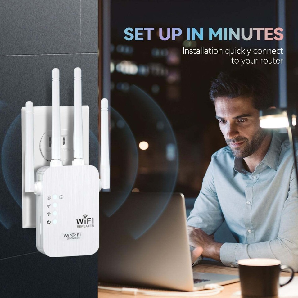 WiFi Extender Signal Booster for Home, Internet Extender WiFi Booster ...