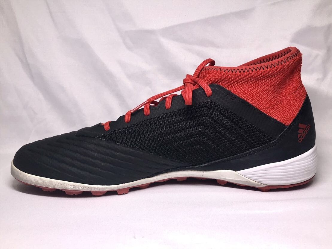 ADIDAS PREDATOR PBB 698007 BLACK RED WHITE SOCCER CLEATS MENS SIZE 13 ...