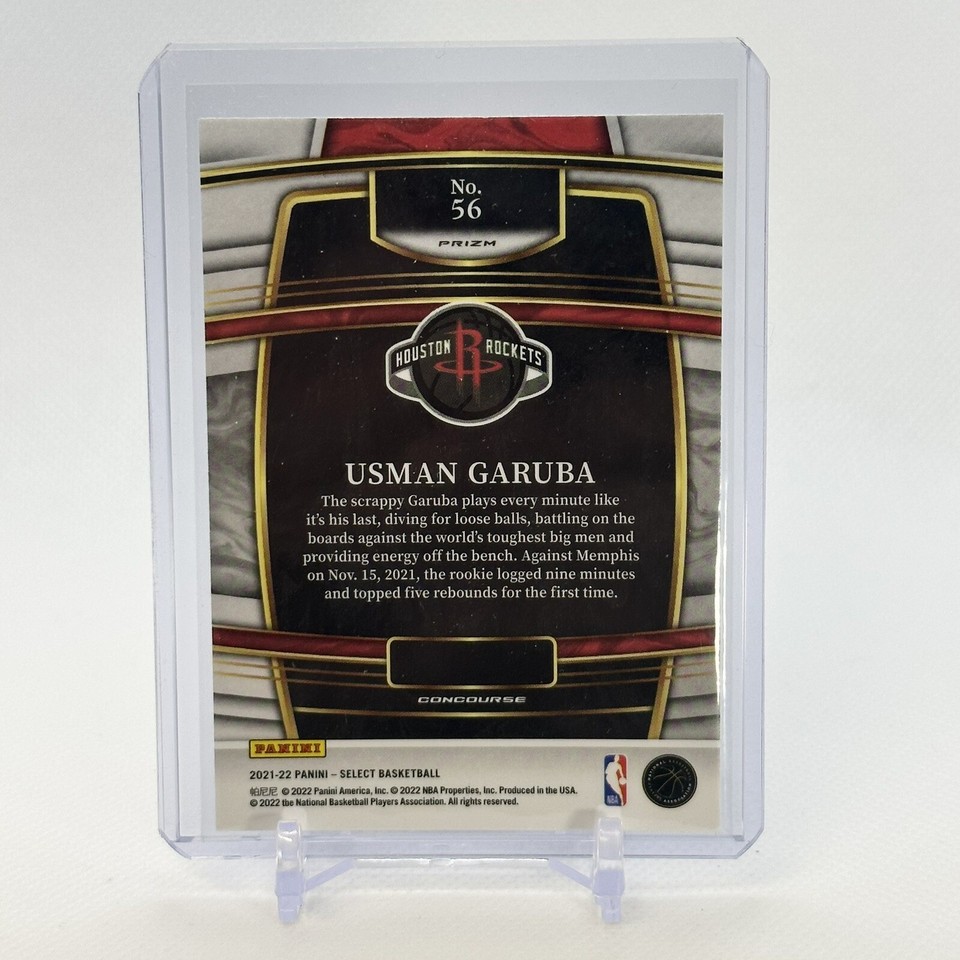 2022 Select Basketball Usman Garuba RC BLUE SHIMMER PRIZM SP #56 ...