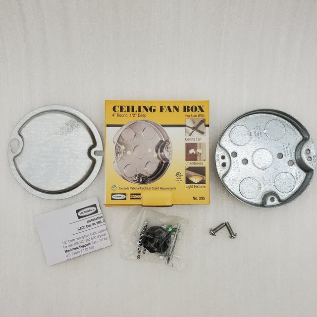 Raco 4 Steel Round Ceiling Fan Fixture Electrical Box | Shelly Lighting