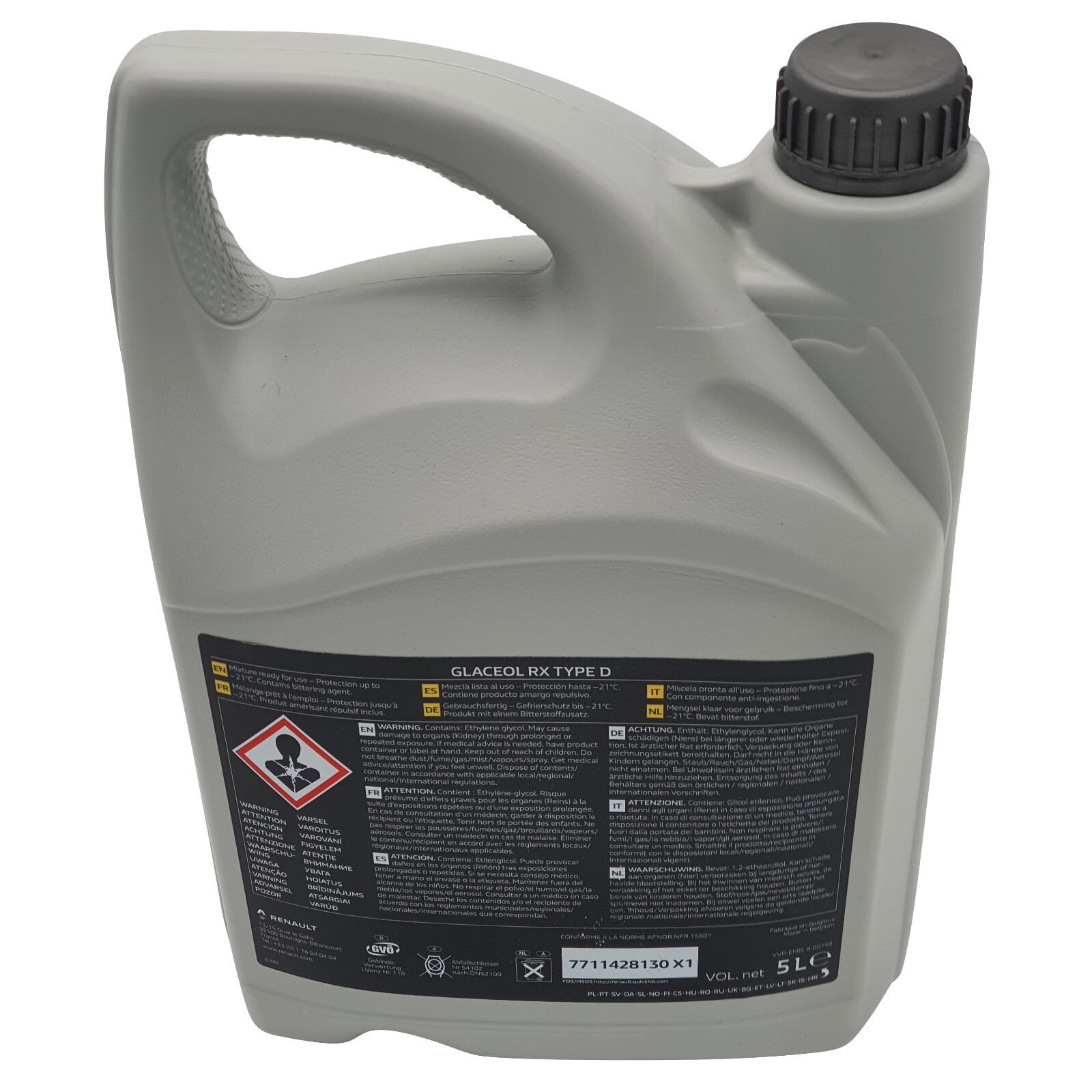 Renault Glaceol RX Type D Kühlerfrostschutz - Grün, 5L (7711428130 ...