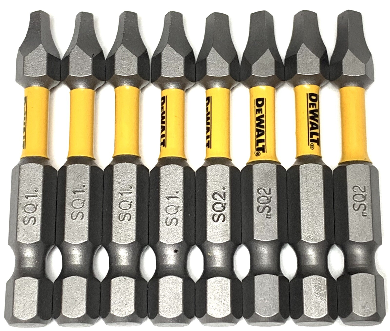DEWALT MAXFIT 8 Pc Bit Set Square SQ1 SQ2 2in. IMPACT READY NEW | eBay