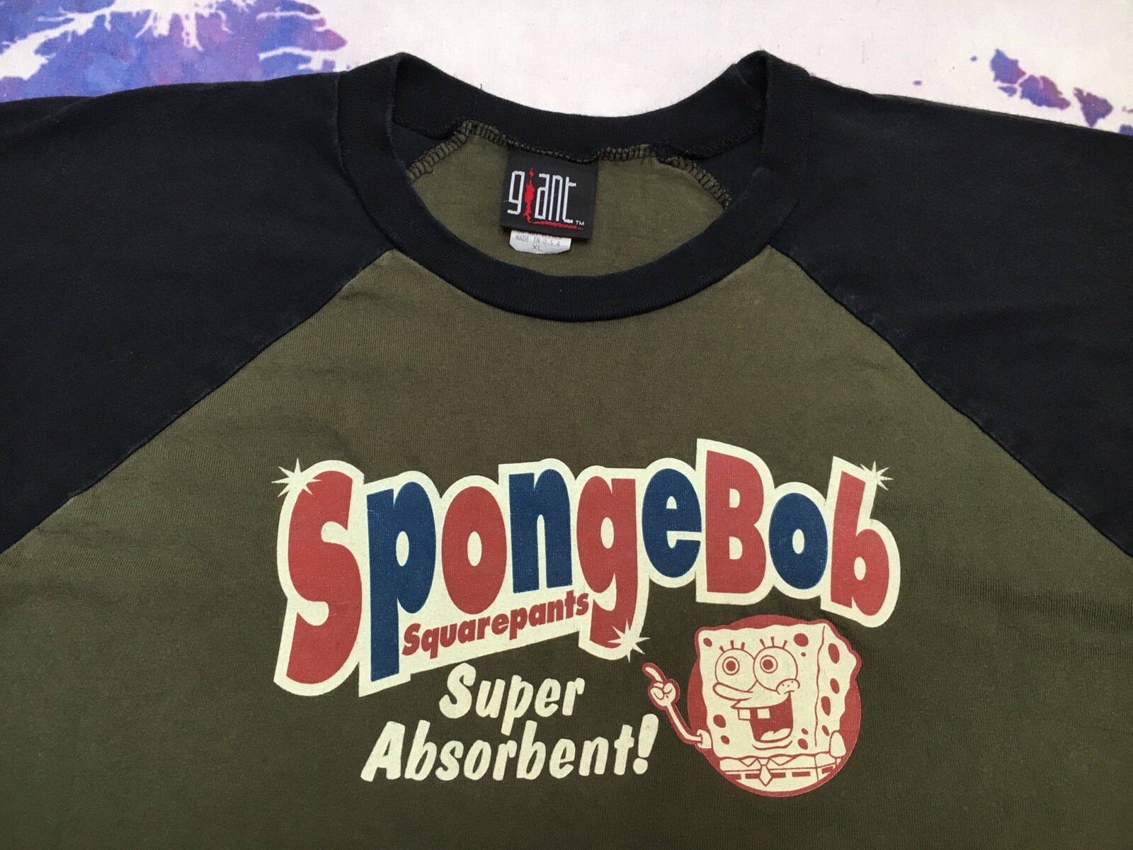 Spongebob Shirt Square Pants Vintage Super Absorbent Jersey Giant Tag ...
