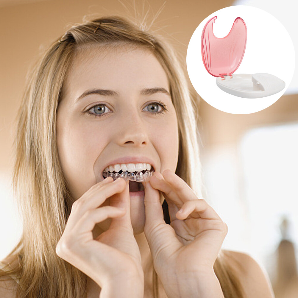 Denture Case Small False Teeth Retainer Box PP Plastic Press To Open ...