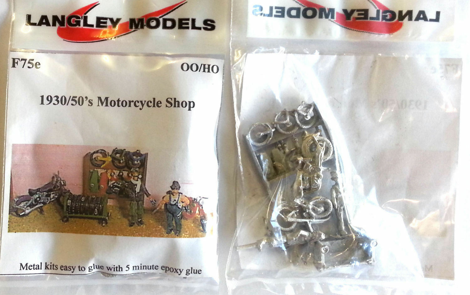 Motorcycle shop fitting F75e UNPAINTED OO Scale Langley Models Kit 1/76 ...