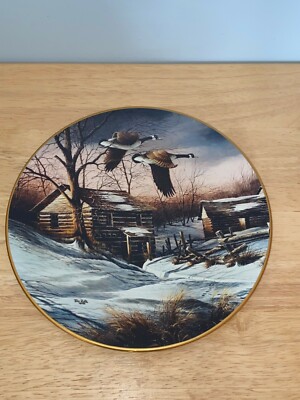Hadley House WINTER WINDBREAK Art from Terry Redlin 1990 Collector's ...