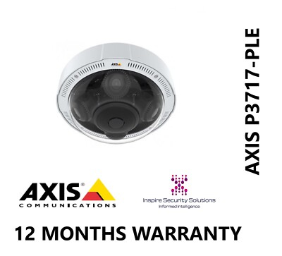 Axis P3717-PLE Network IP Camera 8MP IR 360 View CCTV 4in1 Cam Quad New ...