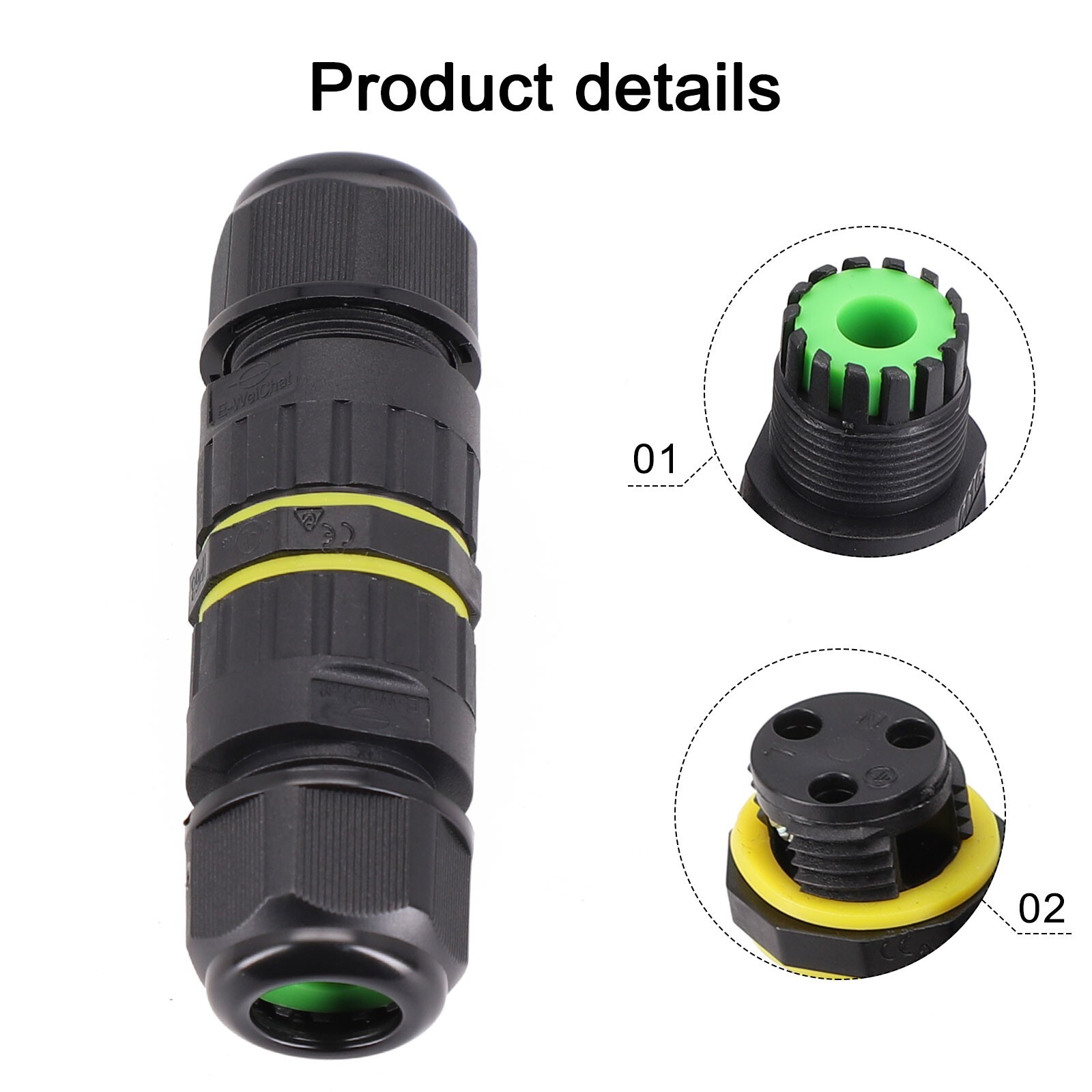 IP68 Waterproof Electrical Connector for Outdoor Cable Wire ...