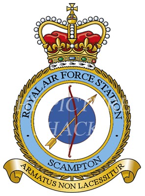 RAF STATION BADGE ON A METAL SIGN 5 x 7 INCHES. RAF SCAMPTON | eBay UK