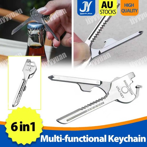Utili-Key 6 in 1 Key Ring Chain MULTI-TOOL Pocket Knife Screwdriver ...