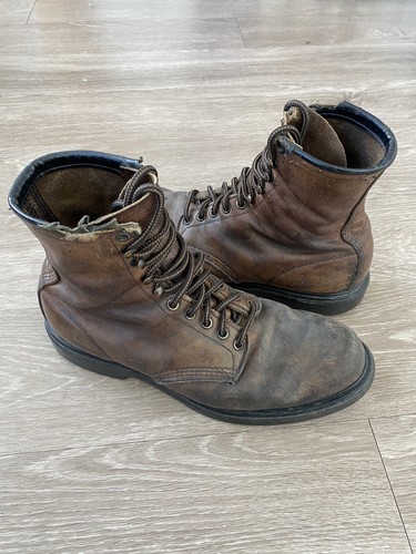 Vintage Red Wing 953 Brown Leather Soft Toe Work Boots SZ 9.5 USA | eBay