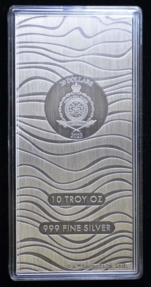 2023 Star Wars NIUE 10oz Silver $20 "THE MANDALORIAN - BESKAR BAR ...
