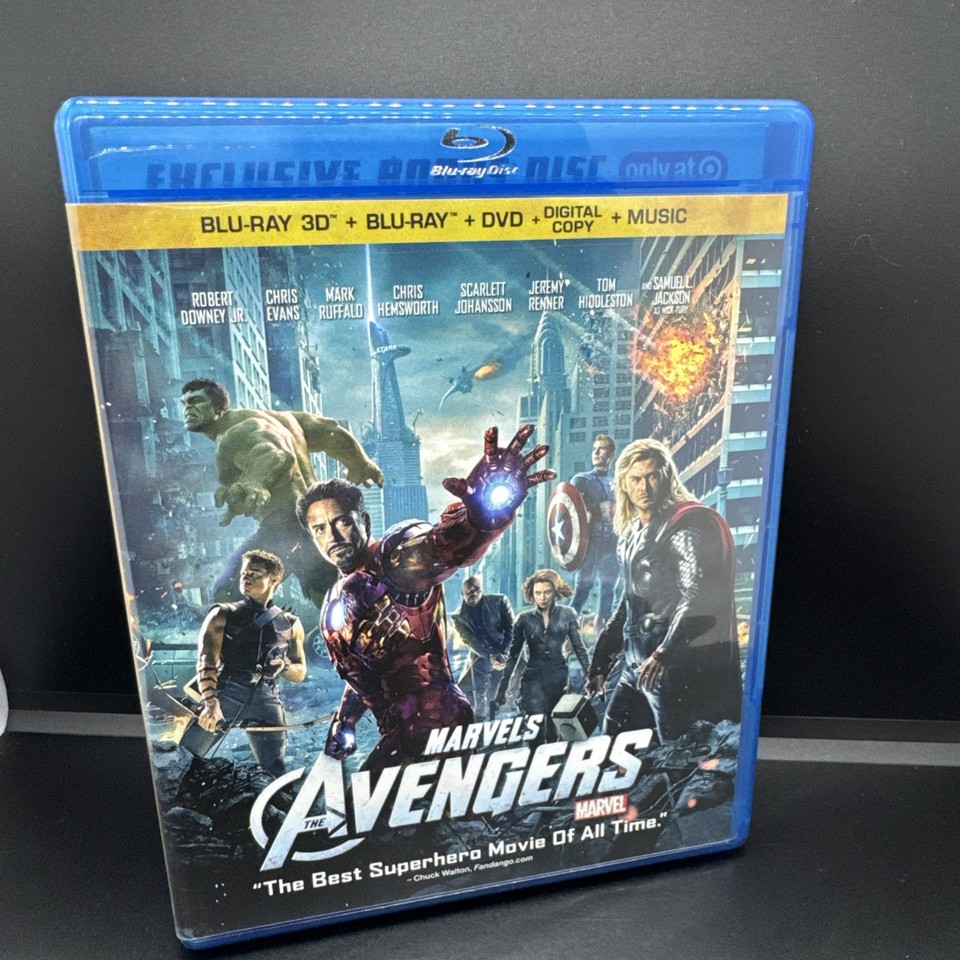 Marvel Avengers 3D Blu-ray DVD 4 Disc Combo Target Exclusive + Bonus ...