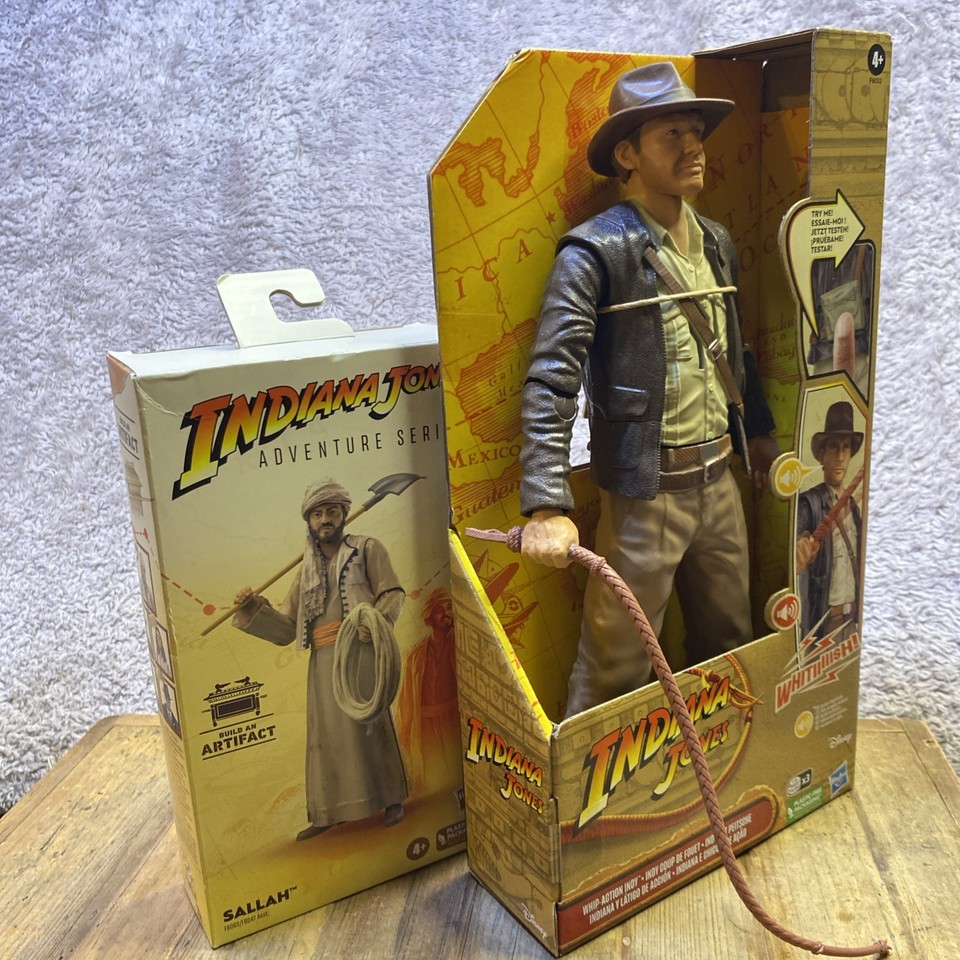 New In Box Hasbro Indiana Jones Talking Whip 12" Action Figure & Sallah ...