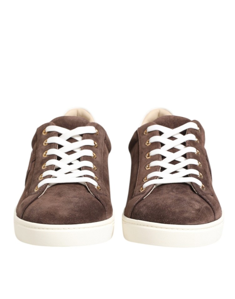 Dolce & Gabbana Brown Suede Leather Low Top Men Sneakers Men's Shoes ...