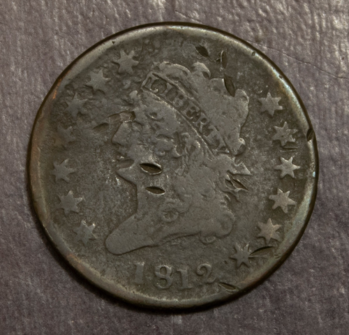 1812 Classic Head Large Cent Damaged Lot 4317 | eBay