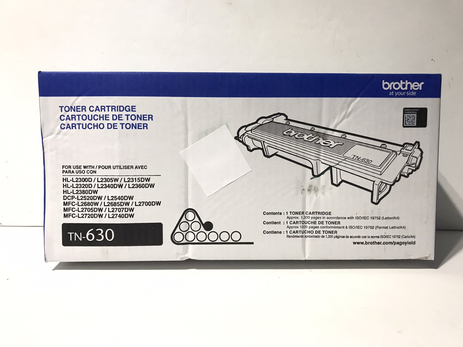 Brother TN630 OEM Toner Black 1.2K Yield for use in DCP-L2500D DCP-L2 ...