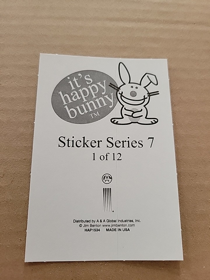 Happy Bunny Sticker, Jim benton, cute, funny. | eBay