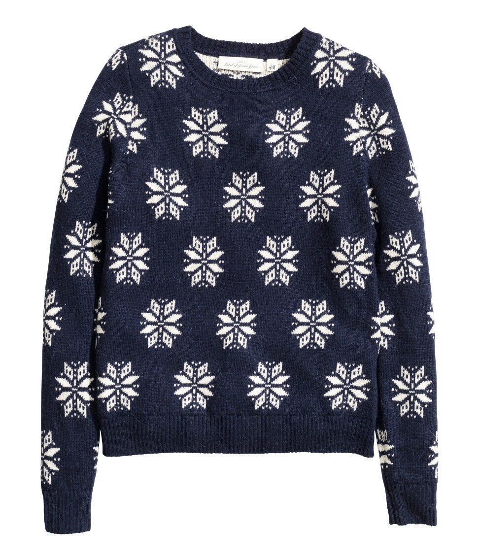 H&M Damen Pullover Jacquard-Pullover Gr. XS, S 2 Farben NEU | eBay.de