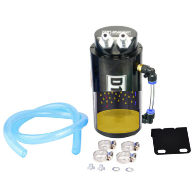 UNIVERSAL ALUMINIUM OIL CATCH CAN for TURBO DIESEL 4WD with reusable ...