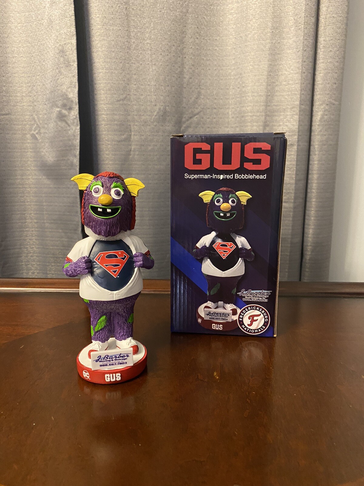 Fredericksburg Nationals Gus Superman Bobblehead Fred Nats Mascot SGA 8 ...