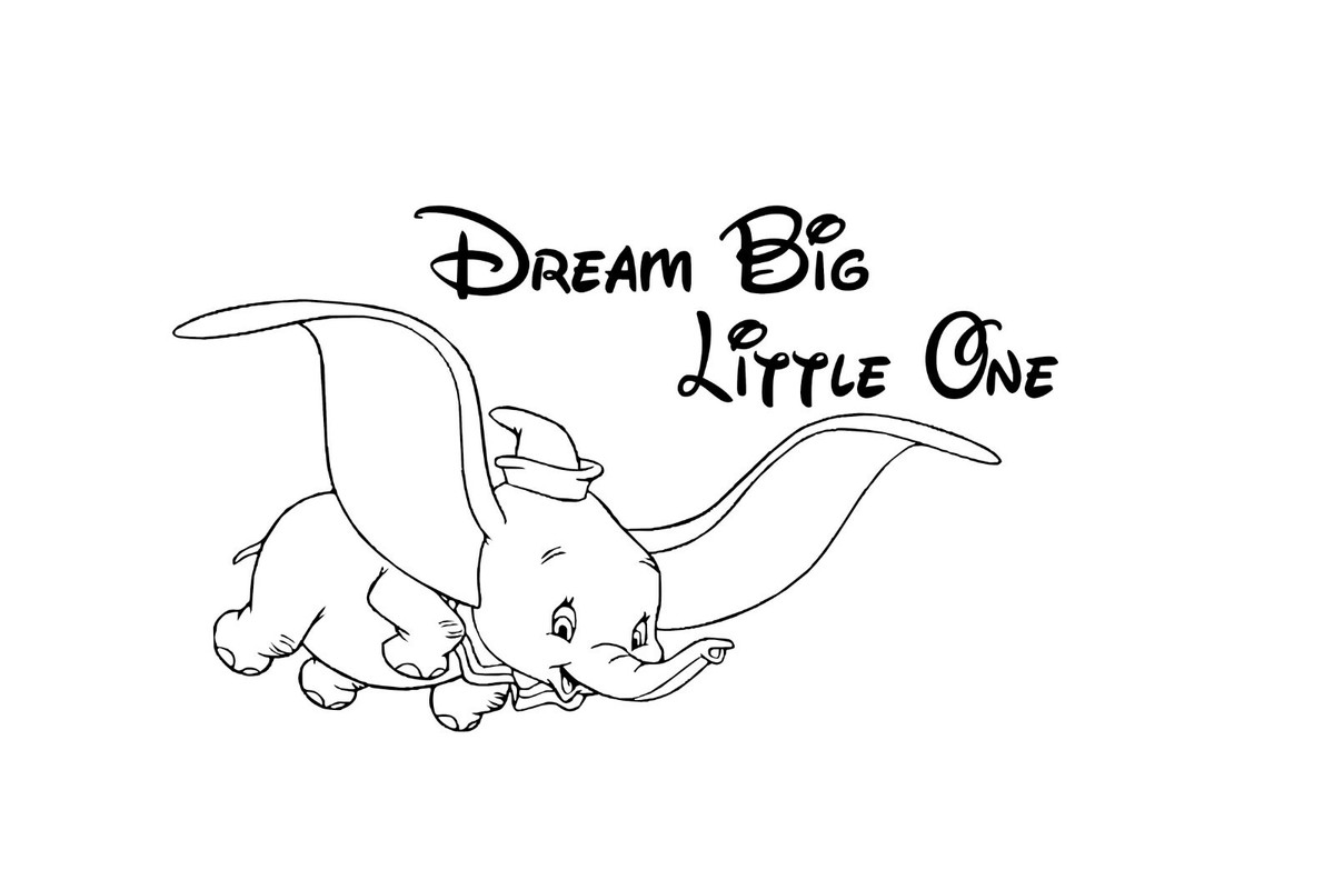 Dumbo Flying Coloring Pages